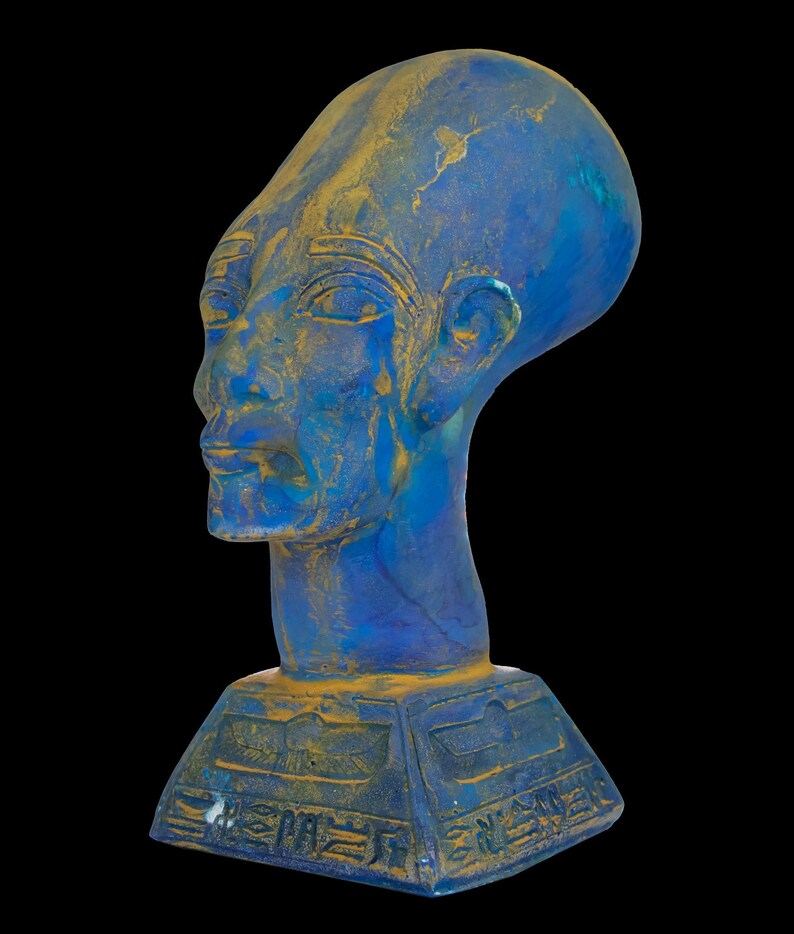 King Akhenaten Statue: Ancient Egyptian Pharaoh Bust Replica - Etsy