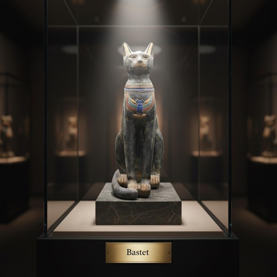 Ancient Egyptian Bastet Statue: Symbol of Grace, Power | Rare Pharaonic ...