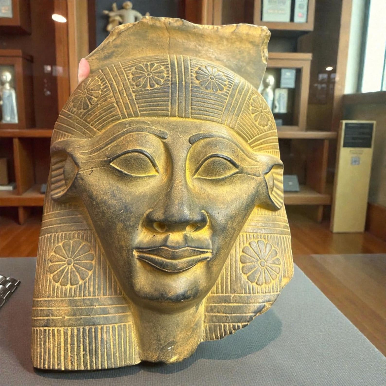 Ancient Egyptian Hathor Mask: Goddess of Music, Love & Protection ...