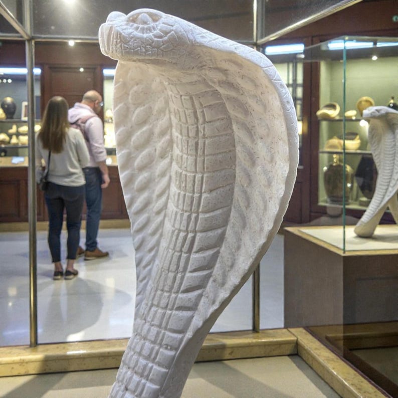 Ancient Egyptian Uraeus Serpent Statue: Sacred Cobra of Protection ...