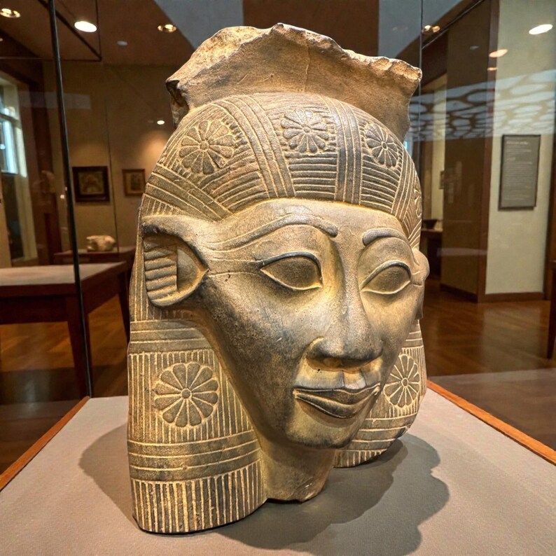 Ancient Egyptian Hathor Mask: Goddess of Music, Love & Protection ...