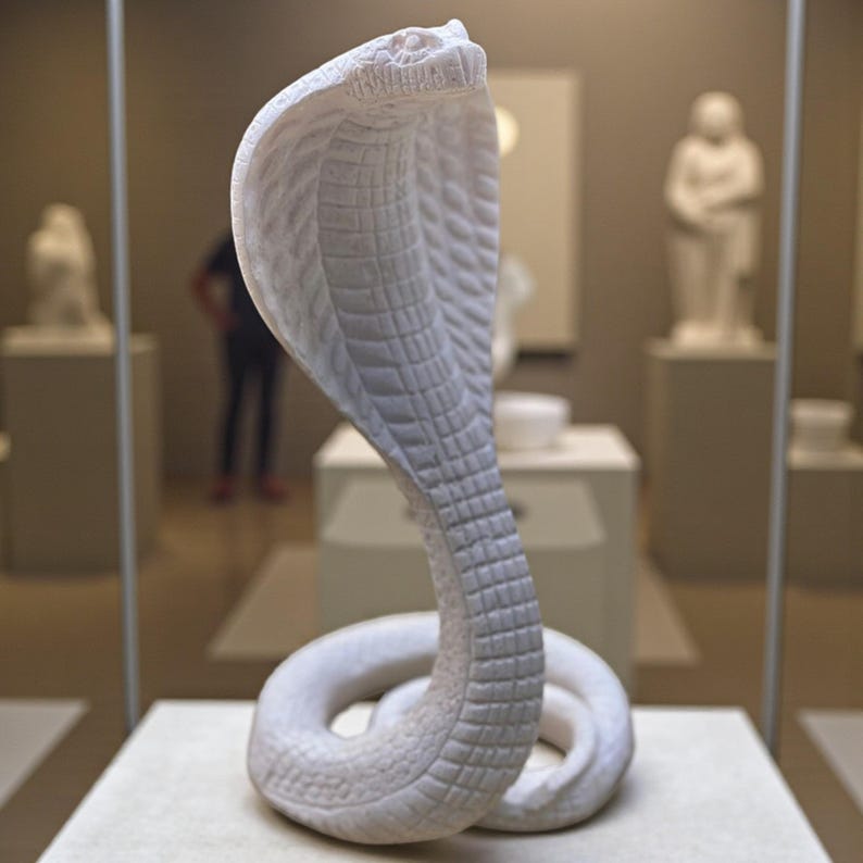 Ancient Egyptian Uraeus Serpent Statue: Sacred Cobra of Protection ...