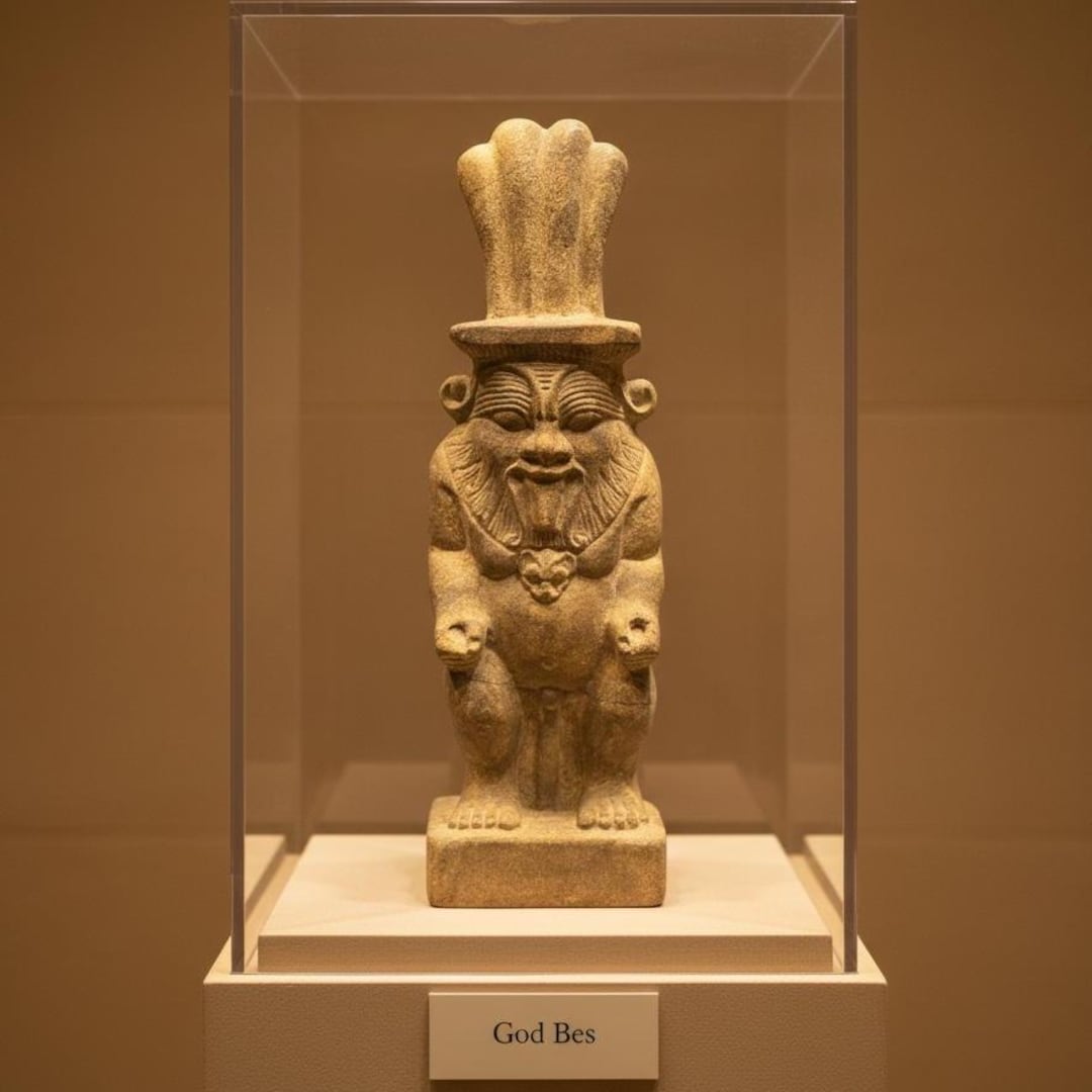 Ancient Egyptian God Bes Statue Protector Deity of Home Rare Pharaonic ...
