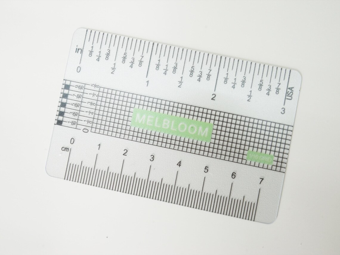 The Minute Ruler | Credit Card-sized Measuring Ruler L Mini Sewing ...