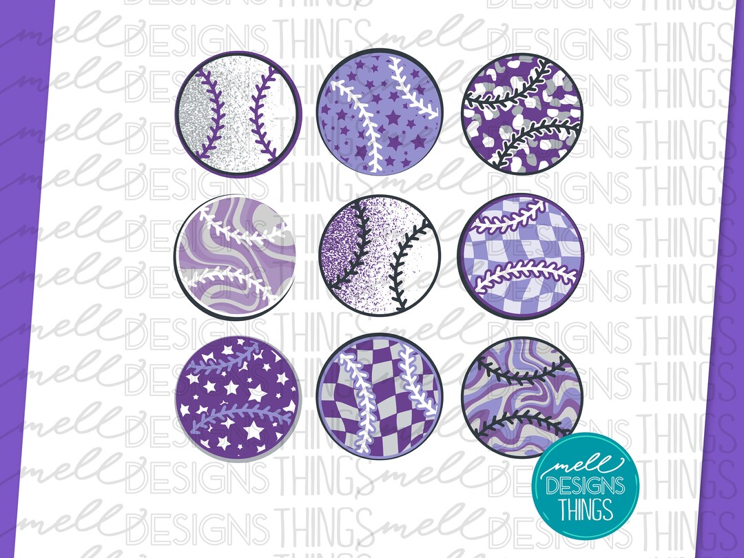 Purple Baseball Design PNG File, Sublimation Design, Digital Download ...