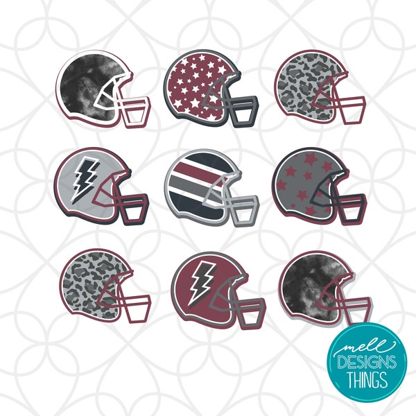 Maroon Football Helmet Png - Etsy