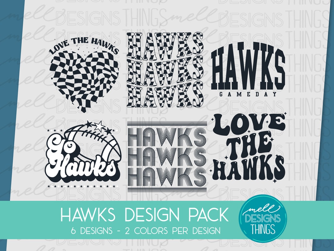 Hawks Mascot Digital Design Pack - 6 Designs | PNG File, Sublimation ...