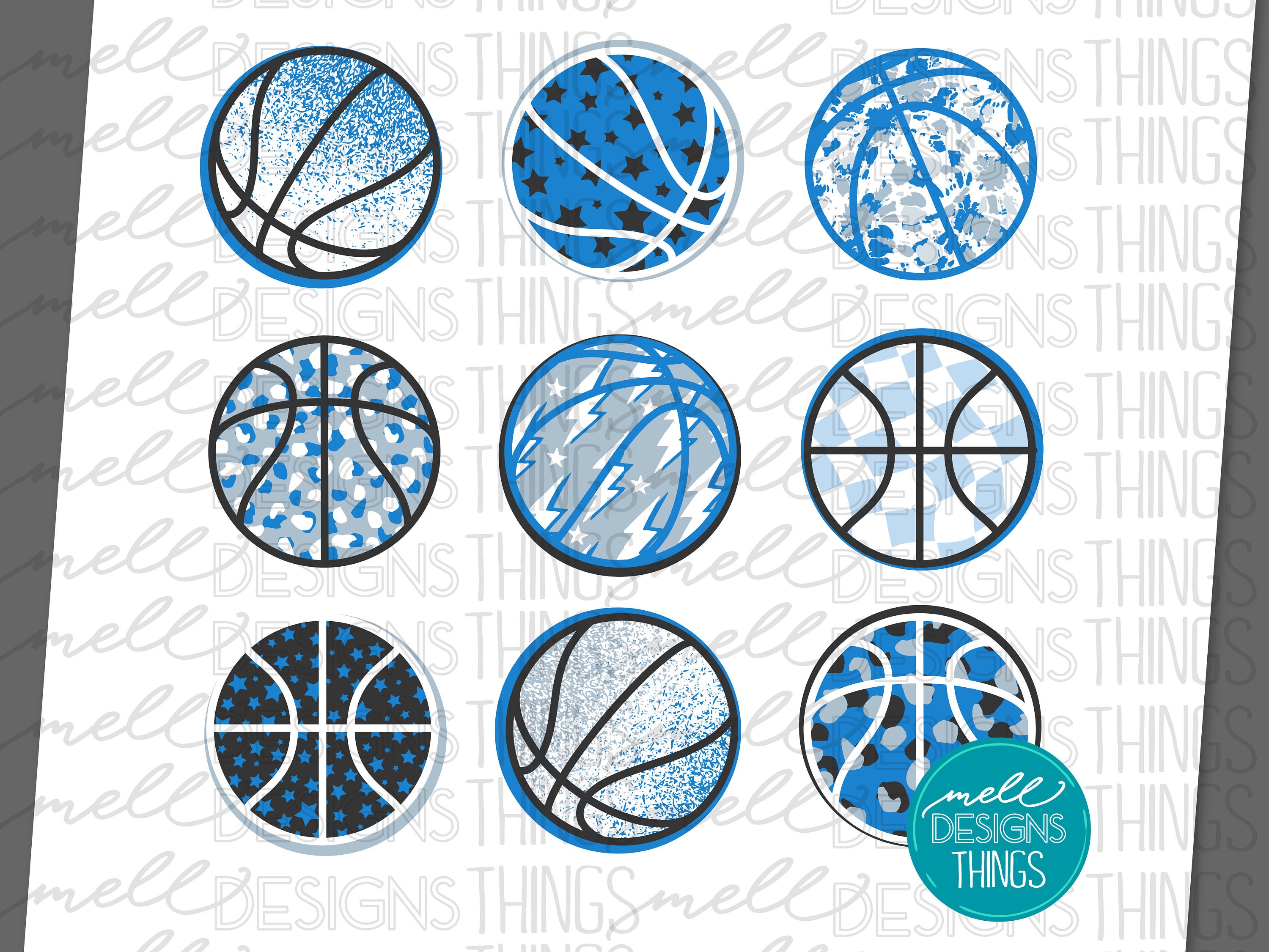 Royal Blue Basketball Design PNG File, Sublimation Design, Digital ...