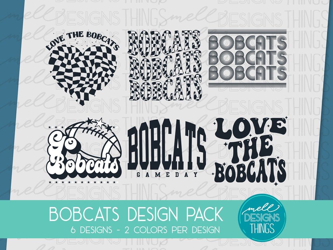 Bobcats Mascot Digital Design Pack 6 Designs PNG File, Sublimation ...