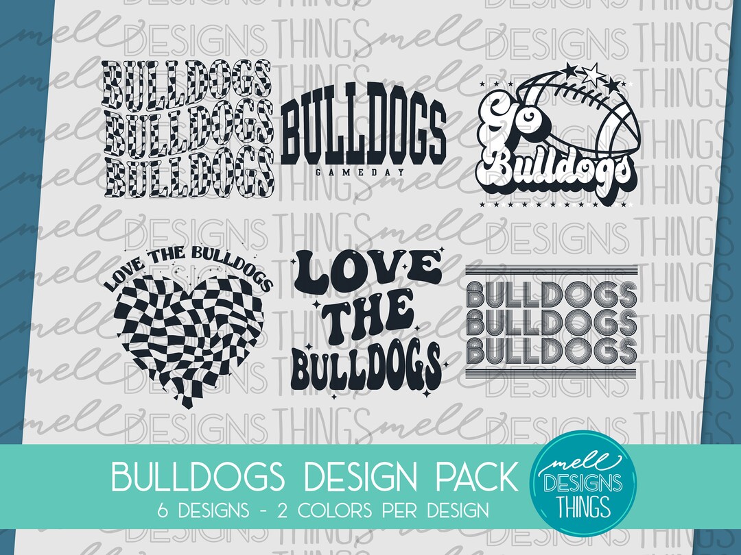 Bulldogs Mascot Digital Design Pack - 6 Designs | PNG File, Sublimation ...