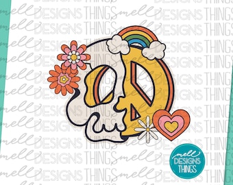 Skull Peace Sign - Etsy