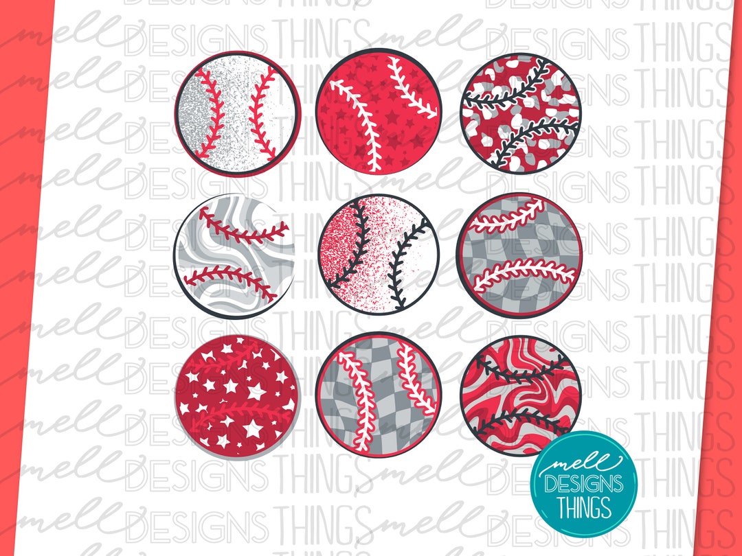 Red Baseball Design | PNG File, Sublimation Design, Digital Download, T ...