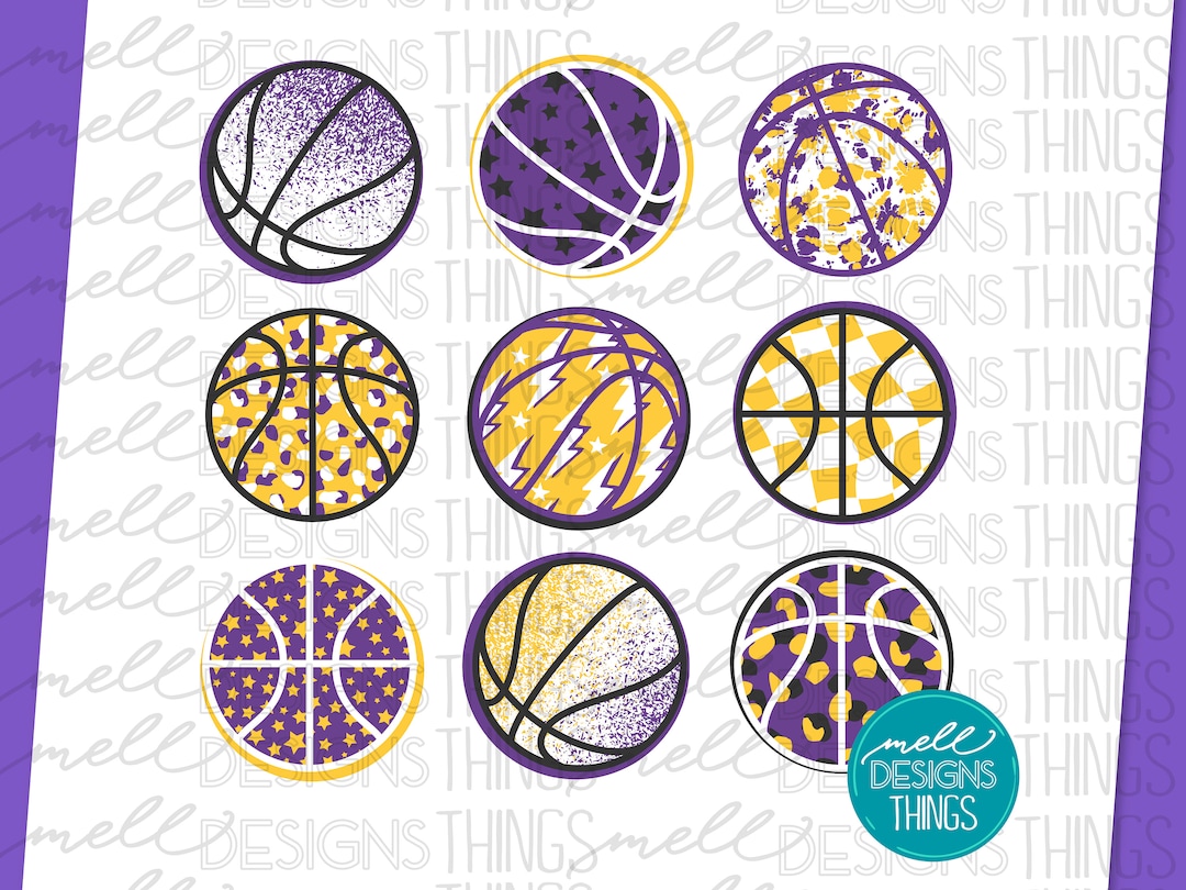 Purple and Gold Basketball Design | PNG File, Sublimation Design ...