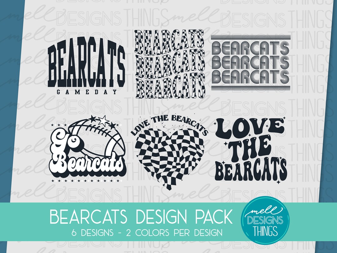 Bearcats Mascot Digital Design Pack - 6 Designs | PNG File, Sublimation ...