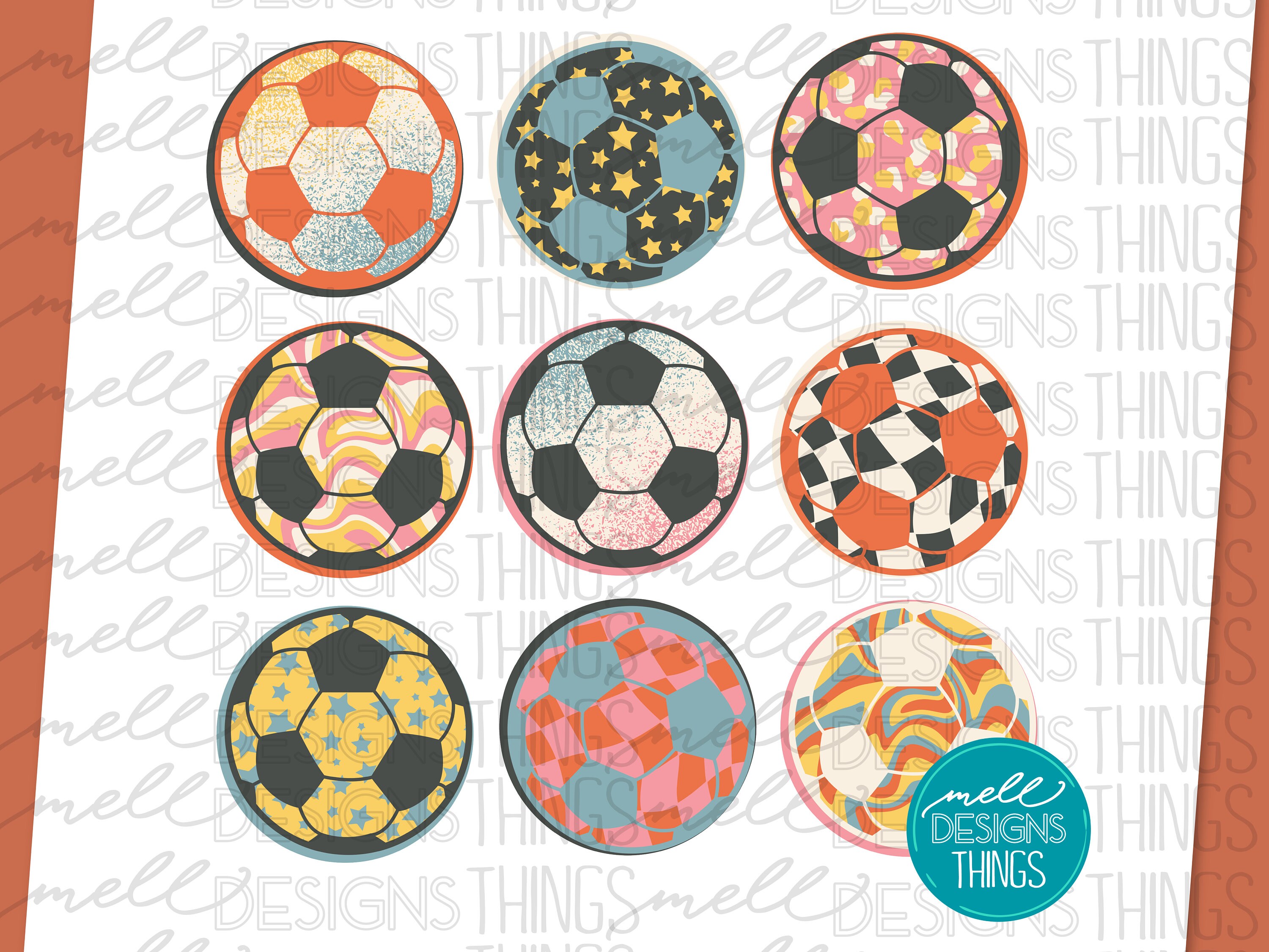 Retro Soccer Design PNG File, Sublimation Design, Digital Download, T ...