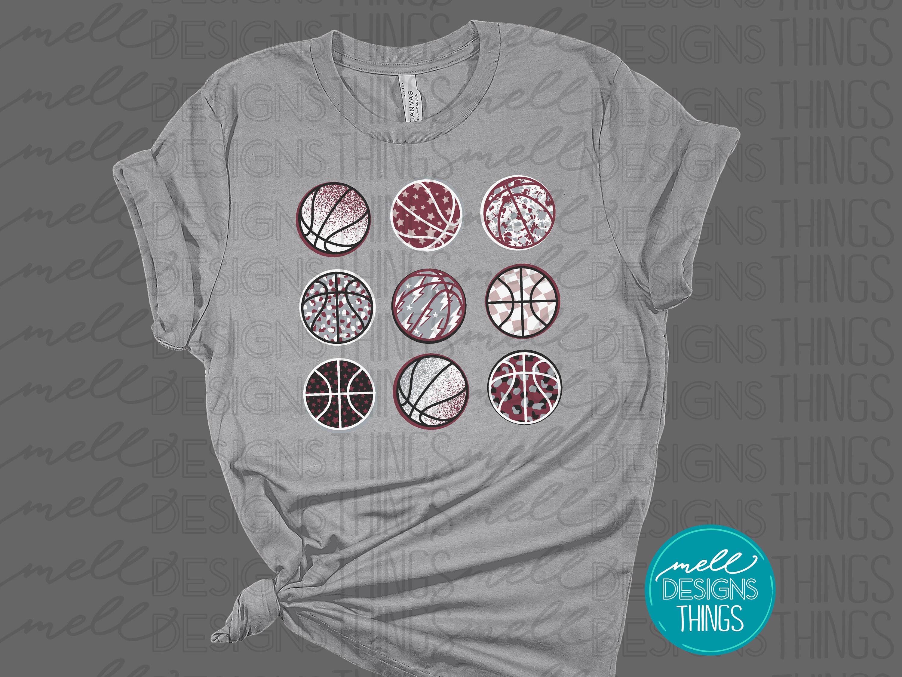 Maroon Basketball Design PNG File Sublimation Design - Etsy