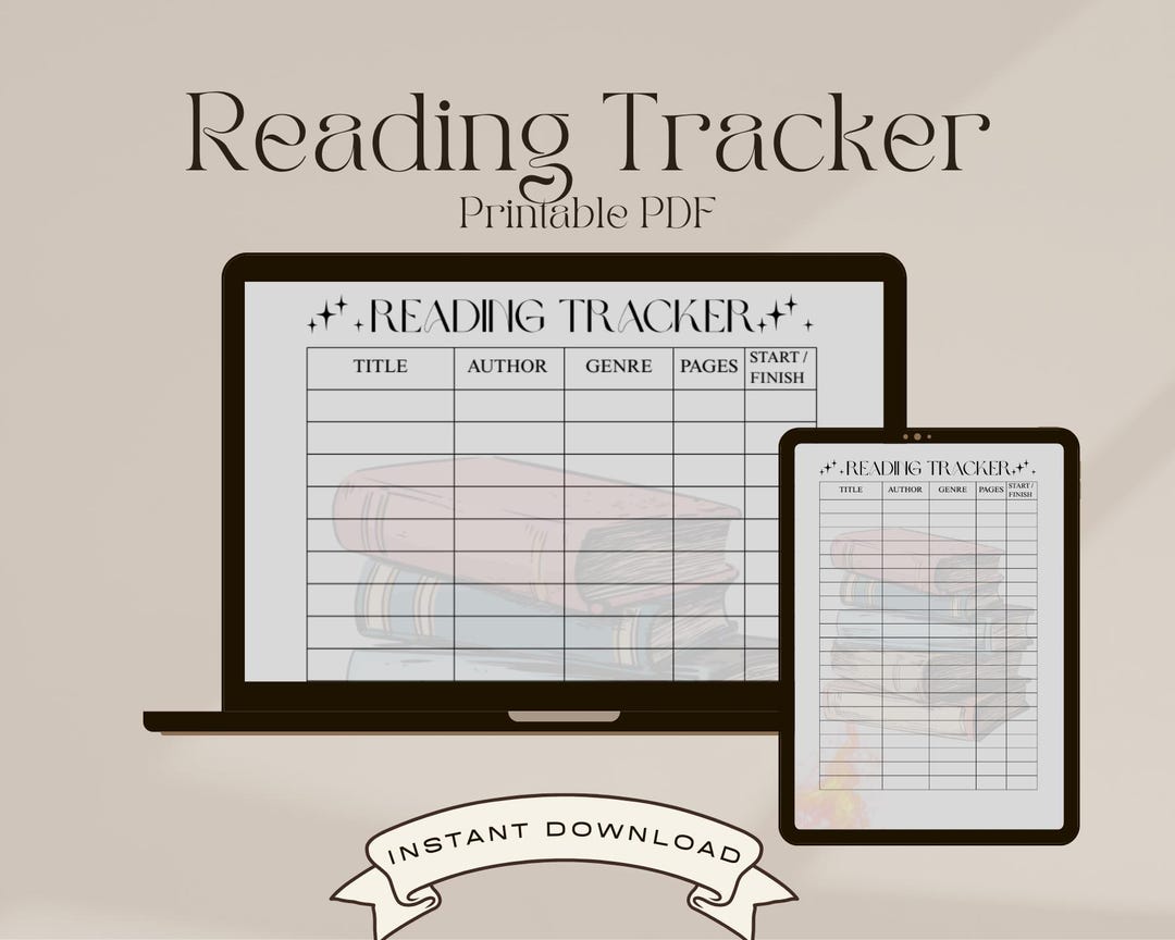Printable Reading Log: Editable Book Tracker Template (digital Download ...