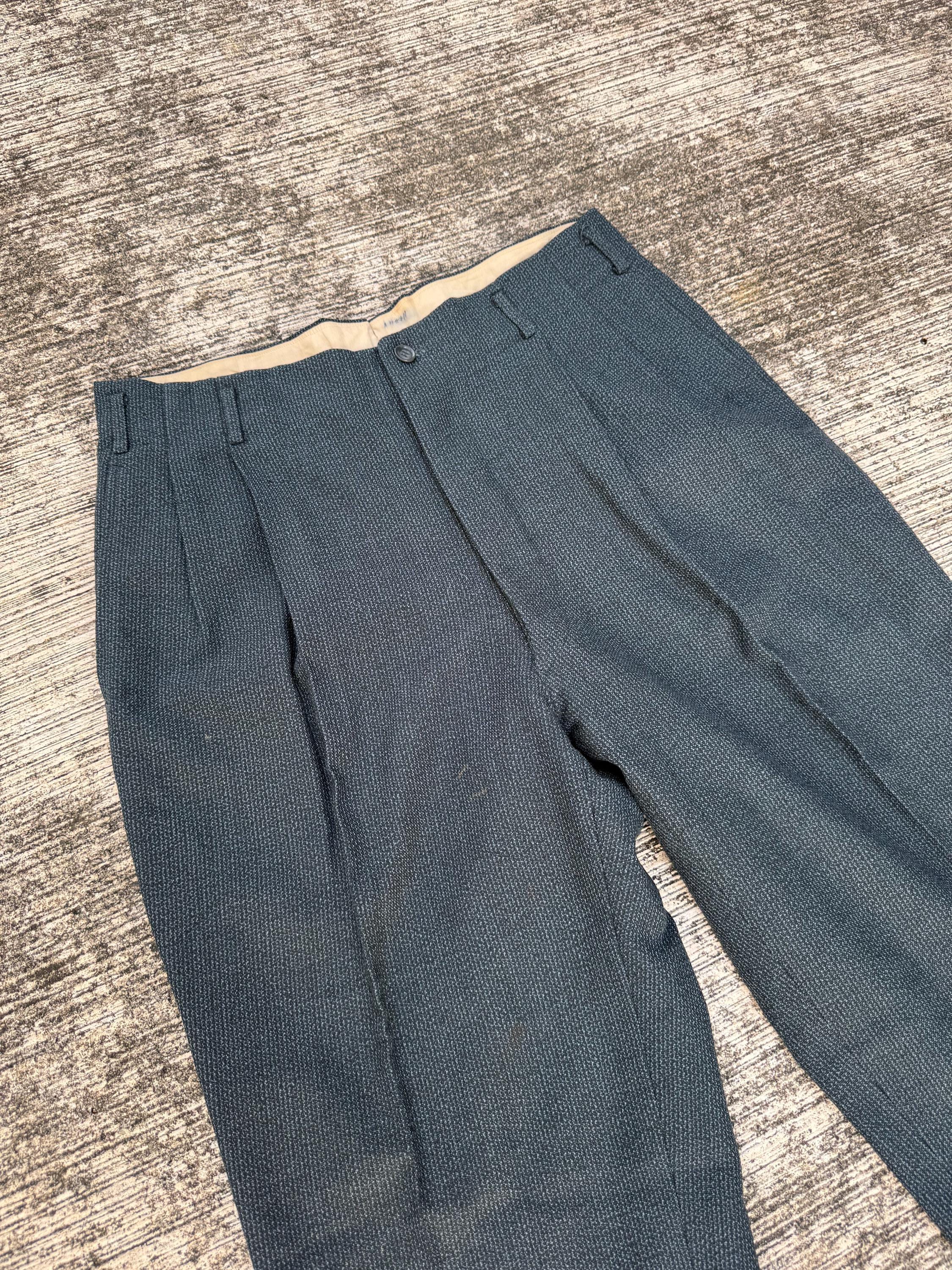 Vintage 1940s–50s Basket Weave Wool Pleated Trousers - Etsy UK