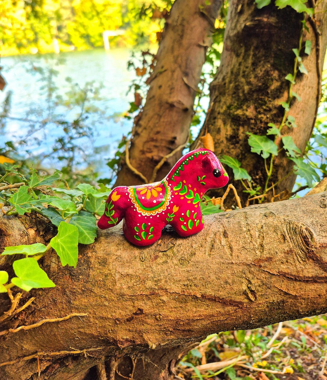 Little Red Horse Figurine - Etsy
