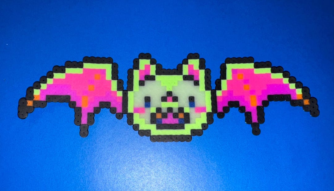 Bat Halloween Perler Bead Decoration - Extended Wings - Etsy