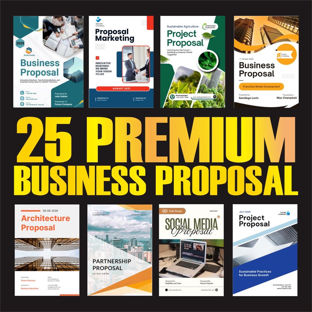 25 Premium Business Proposal Templates - Etsy