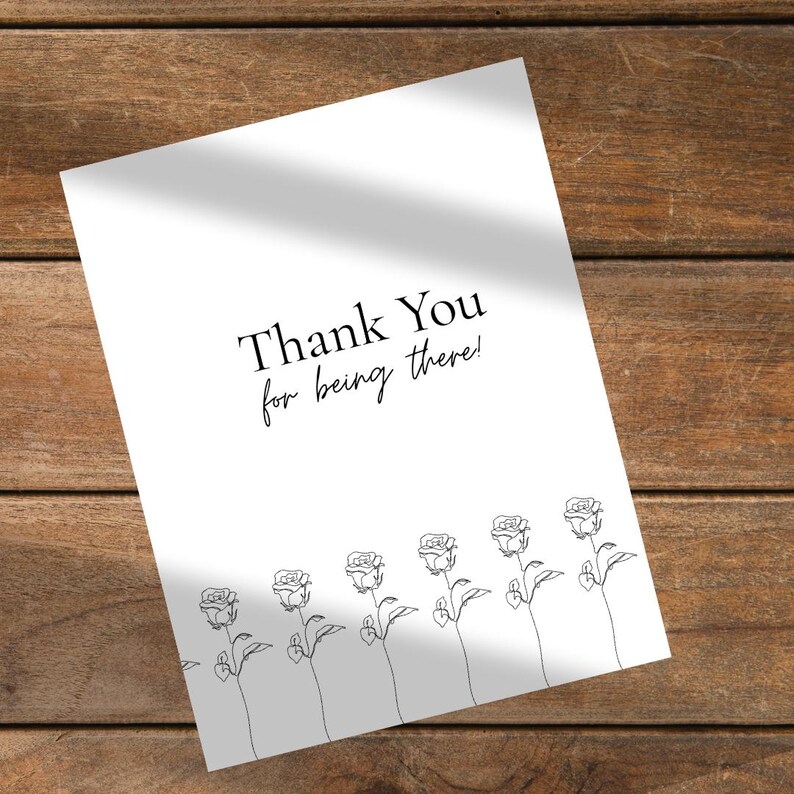 JW Printable Thank You Card Floral Line Art 5 X 7- Bilingual English ...