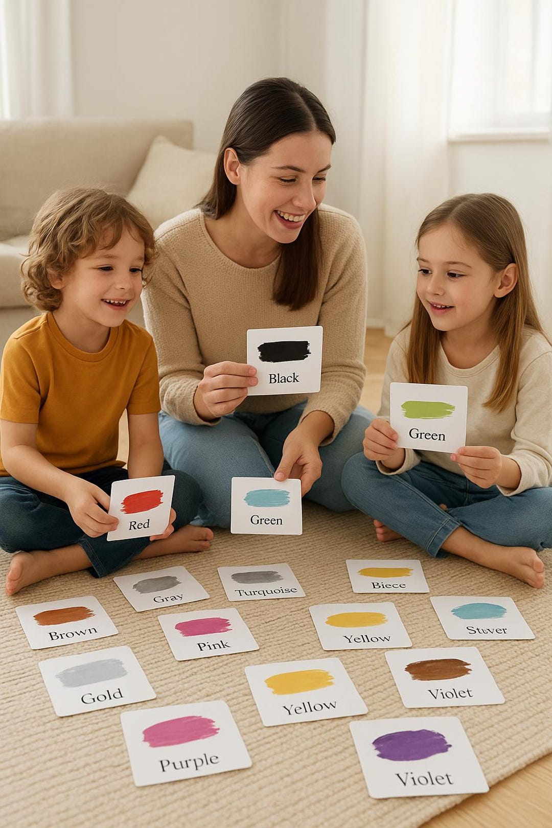 Printable Color Flashcards for Kids – 18 Learning Cards With Paint ...