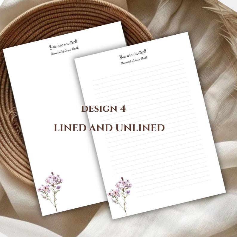 JW Memorial 2026 Letter Writing Paper Printable Invitation Stationery ...