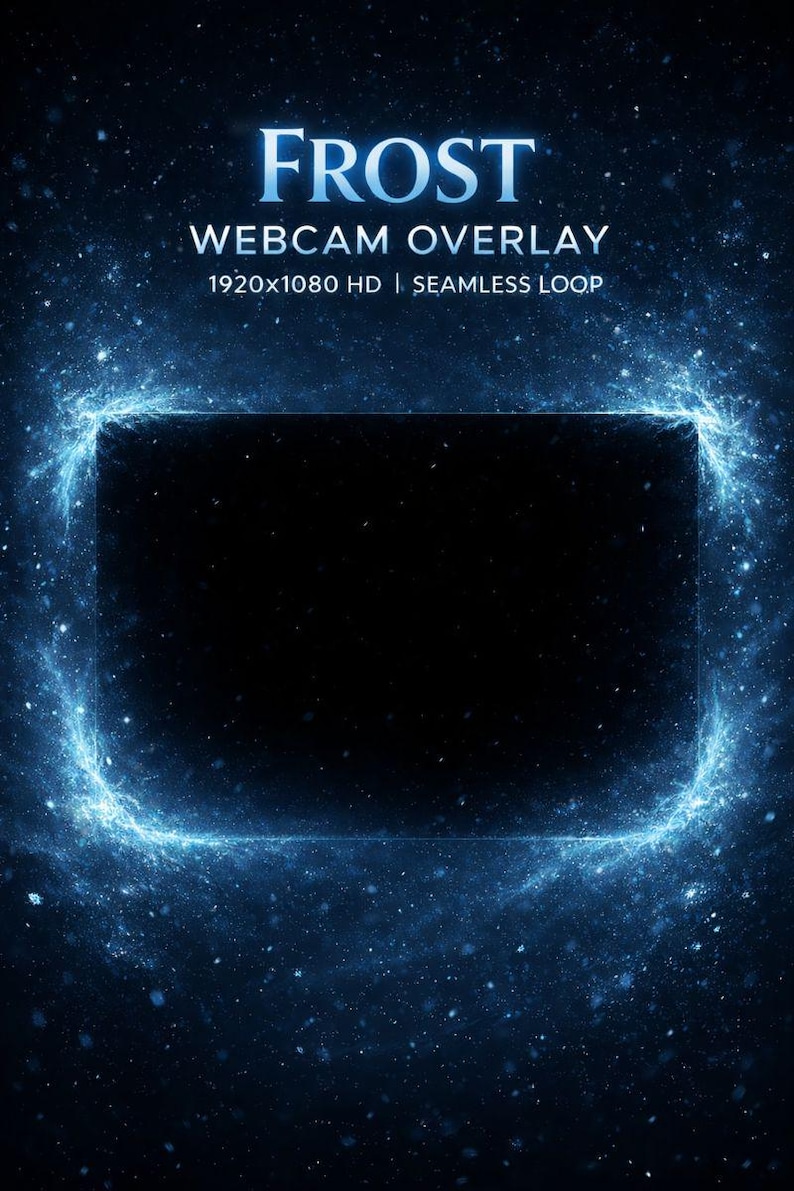 Frost Webcam Overlay | HD Stream Frame | Seamless Loop 1920x1080 - Etsy
