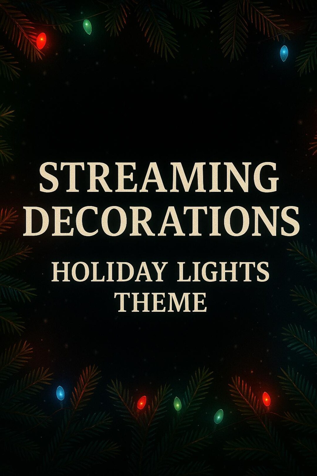 Twitch Overlays Streaming Decorations Holiday Theme Christmas Lights - Etsy