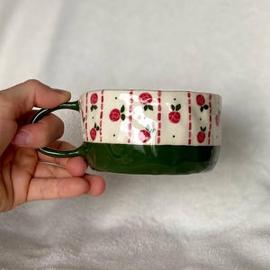 Handmade Ceramic Rose Mug: Unique Floral Pottery Coffee Cup - Etsy