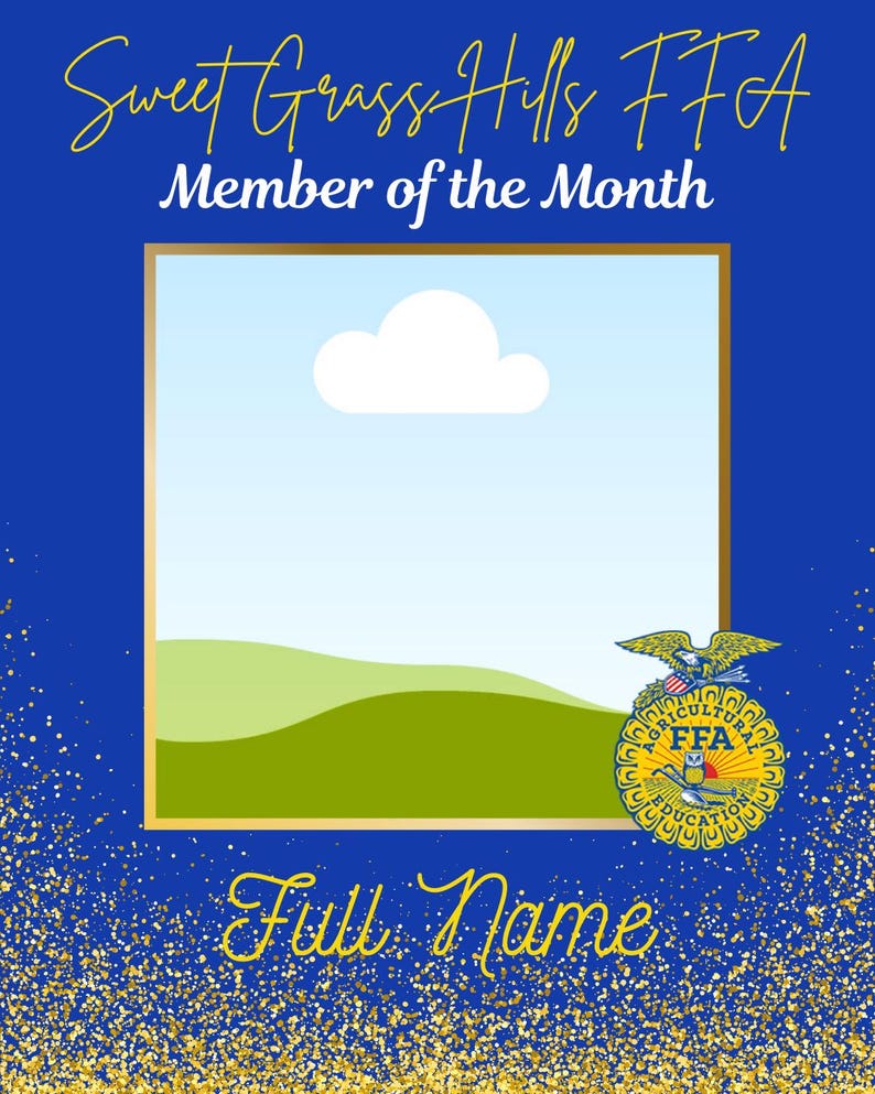 FFA Member of the Month Template - Etsy