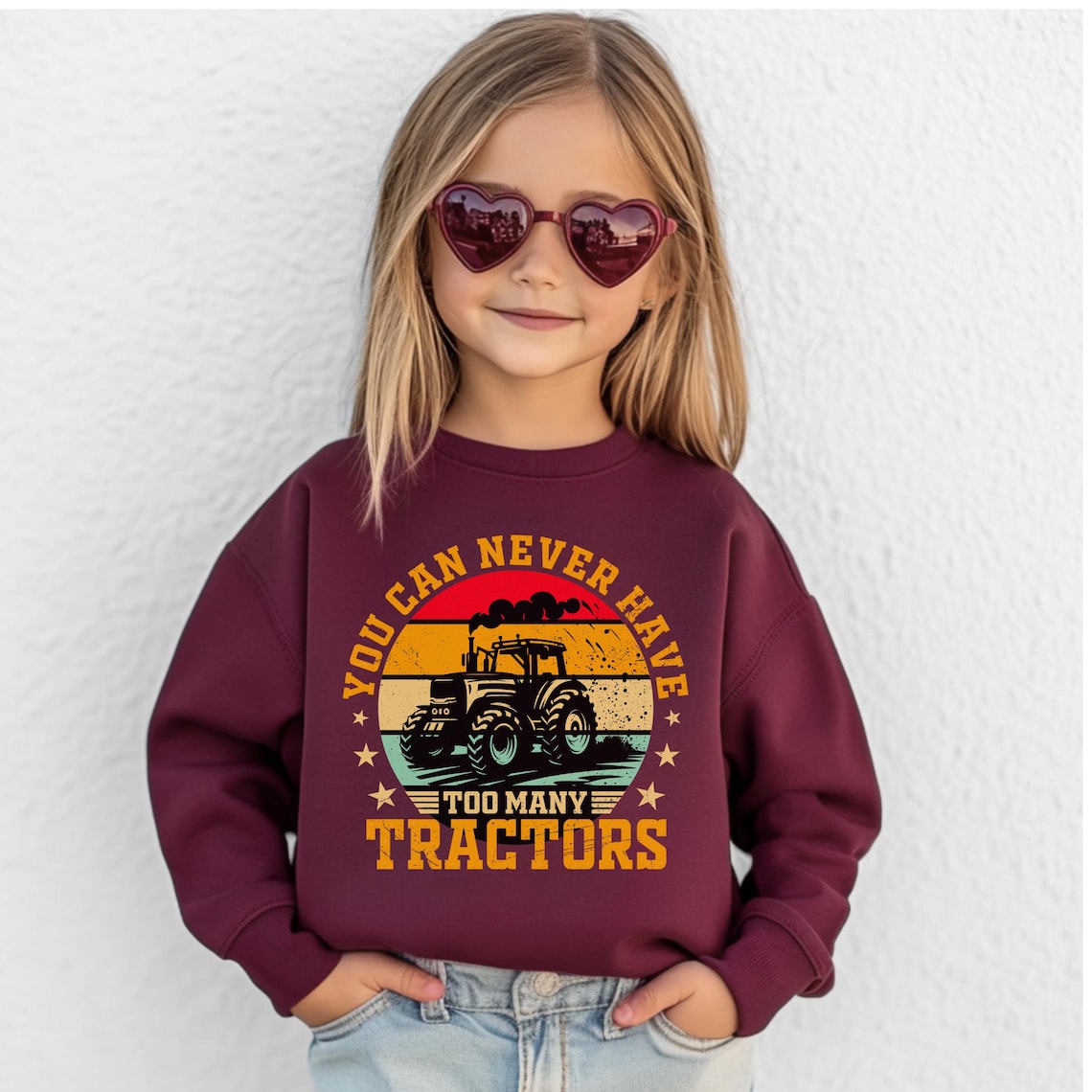 You Can Never Have Too Many Tractors Sweatshirt, Retro Farm Tractor ...