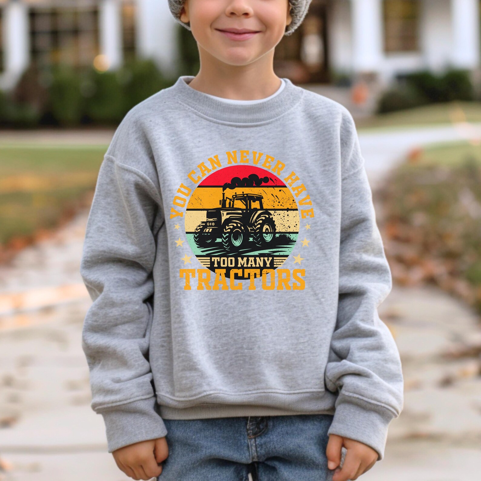 You Can Never Have Too Many Tractors Sweatshirt, Retro Farm Tractor ...
