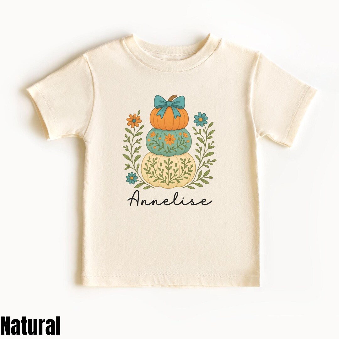 Personalized Preppy Pumpkin Stack Shirt | Grandmillennial Fall Shirt ...