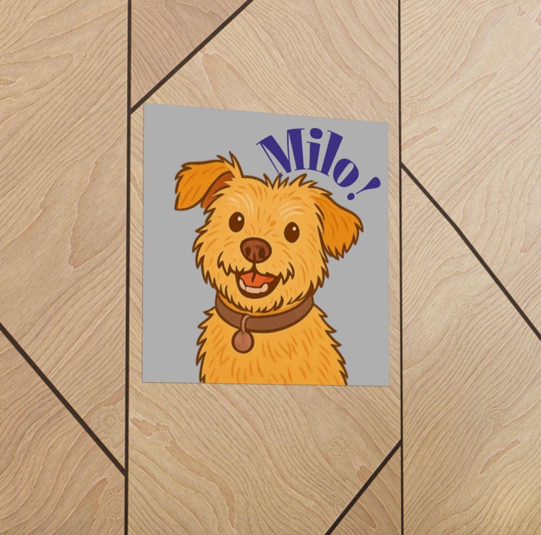 Cute Milo Art Poster, From "milo Finds A Home" - Etsy