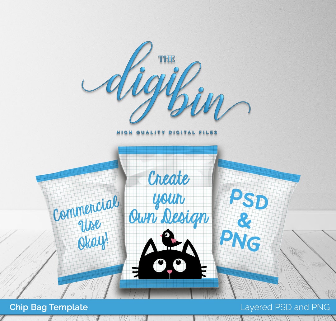 Chip Bag Template | Commercial Use | Layered PSD and PNG Format | Chip ...