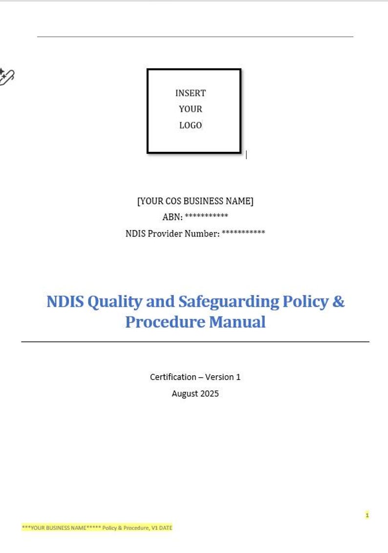 NDIS Policy and Procedure Document for Support Coordination Businesses ...