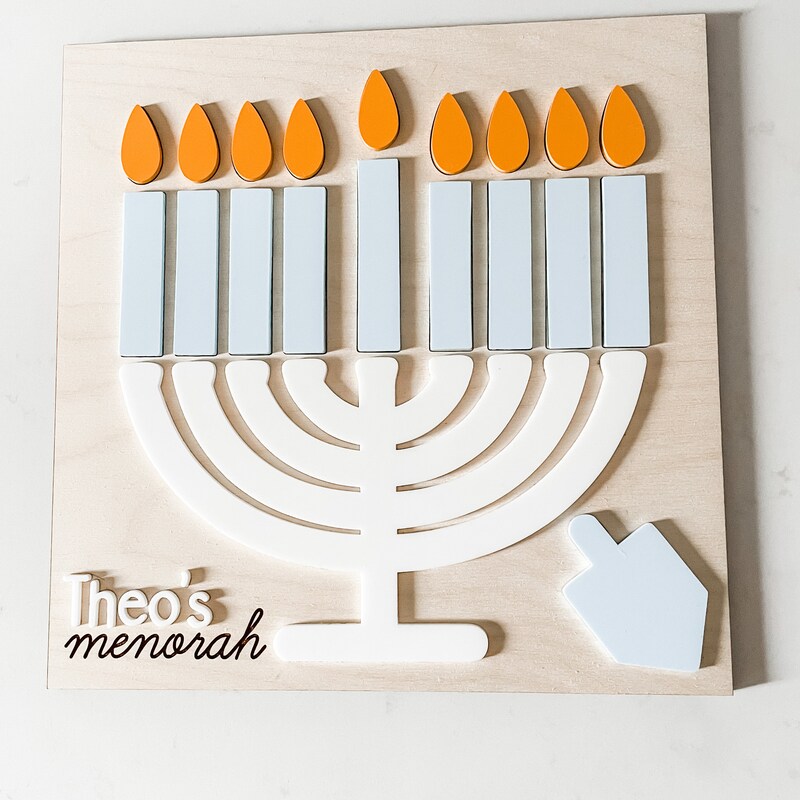 Wooden Menorah - Etsy