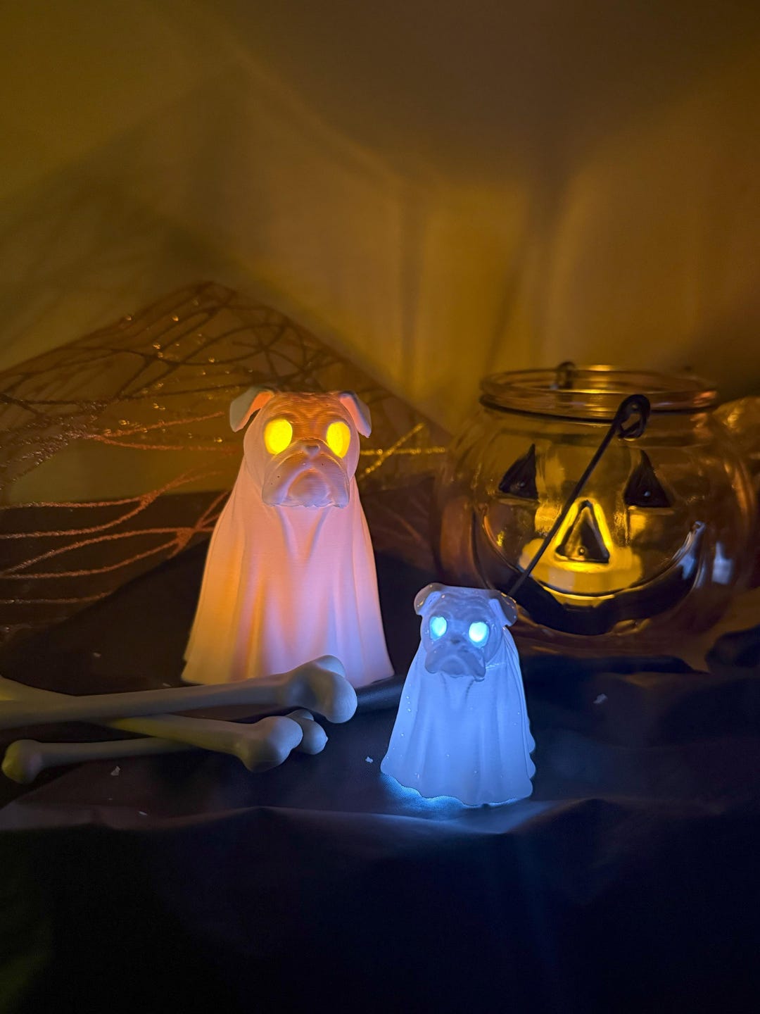 Ghost Dog Figurine – English Bulldog, French Bulldog & Pug – 3D Printed ...