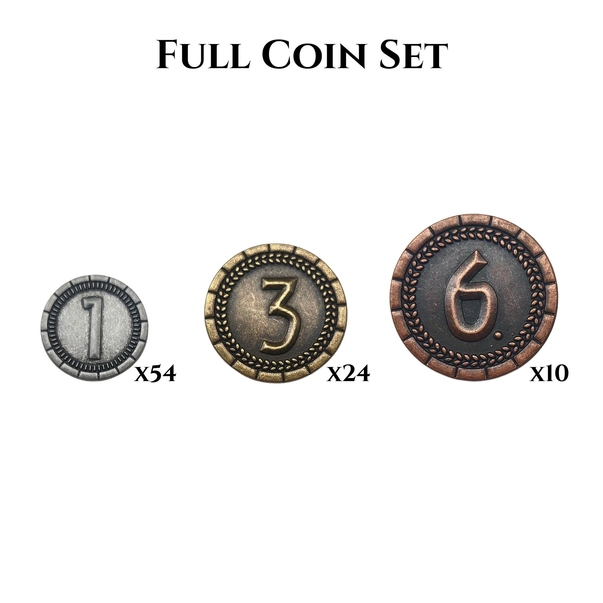 7 Wonders Metal Upgrade Coin Tokens Military Conflict Board Game - Etsy