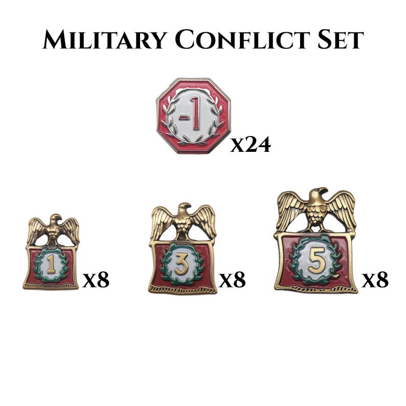 7 Wonders Metal Upgrade Coin Tokens Military Conflict Board Game - Etsy
