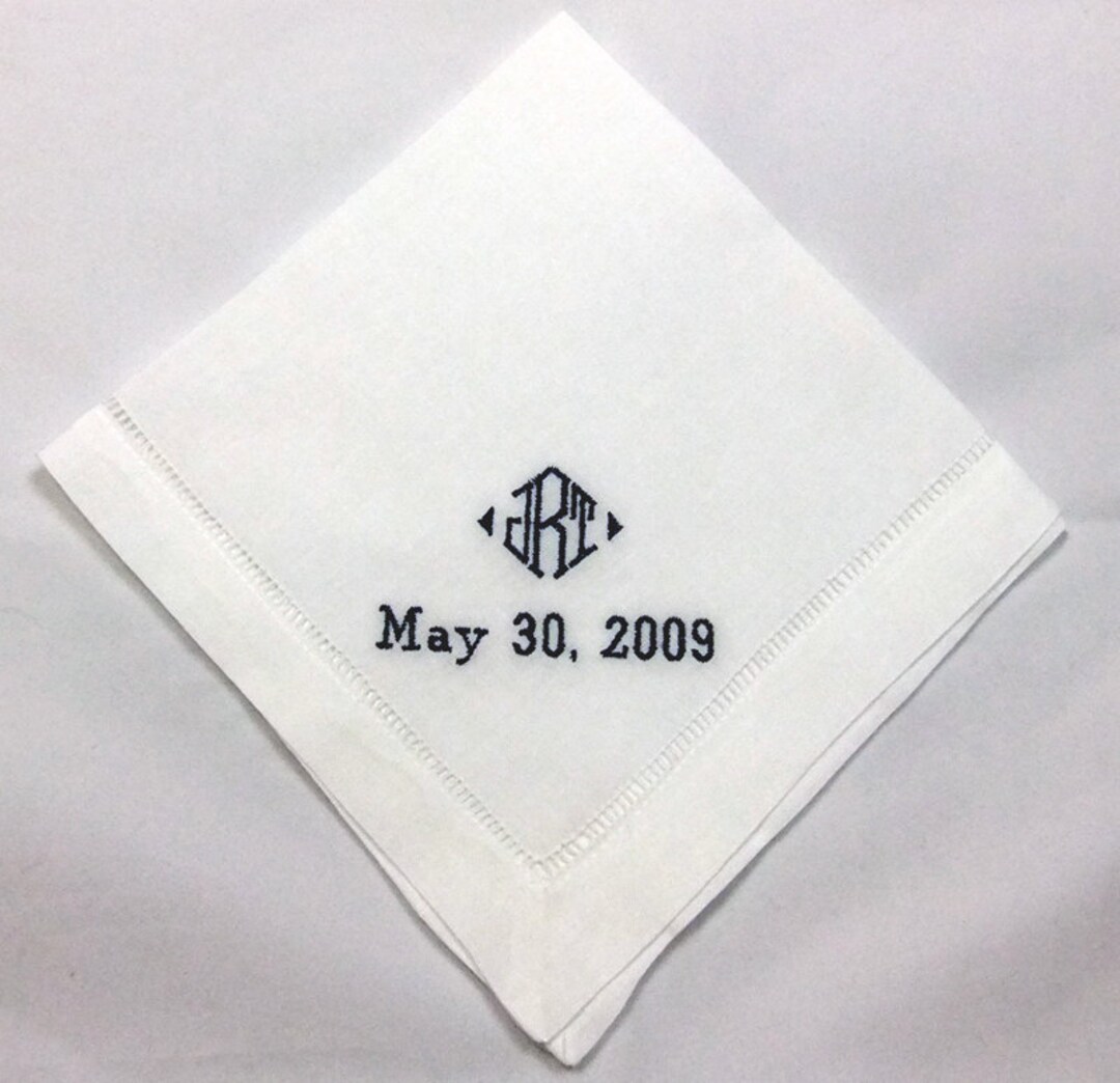 Linen Handkerchiefs for Groomsmen Gifts, Personalized Wedding ...