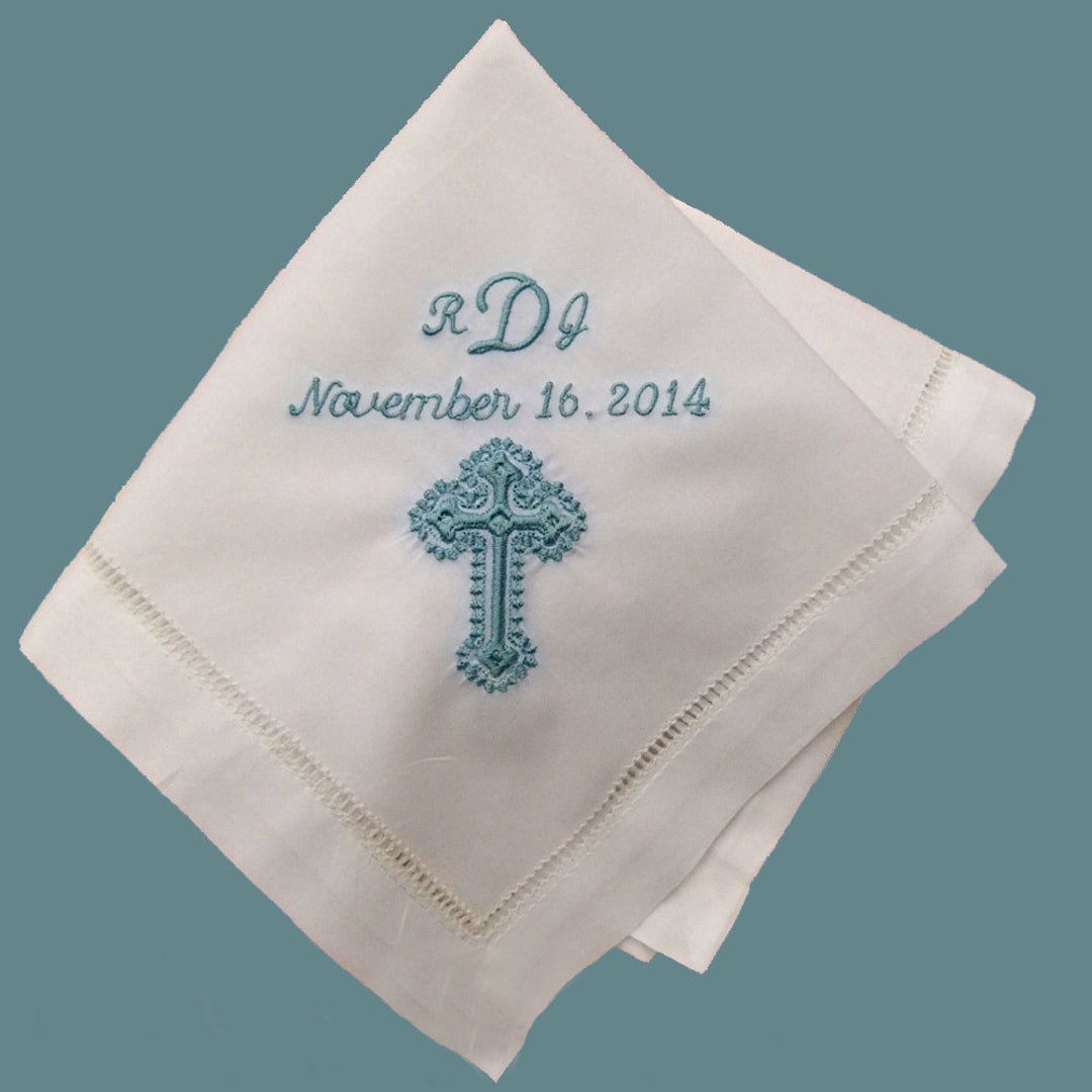 Personalized Baptism Gift | First Holy Communion Handkerchief - Baptism ...