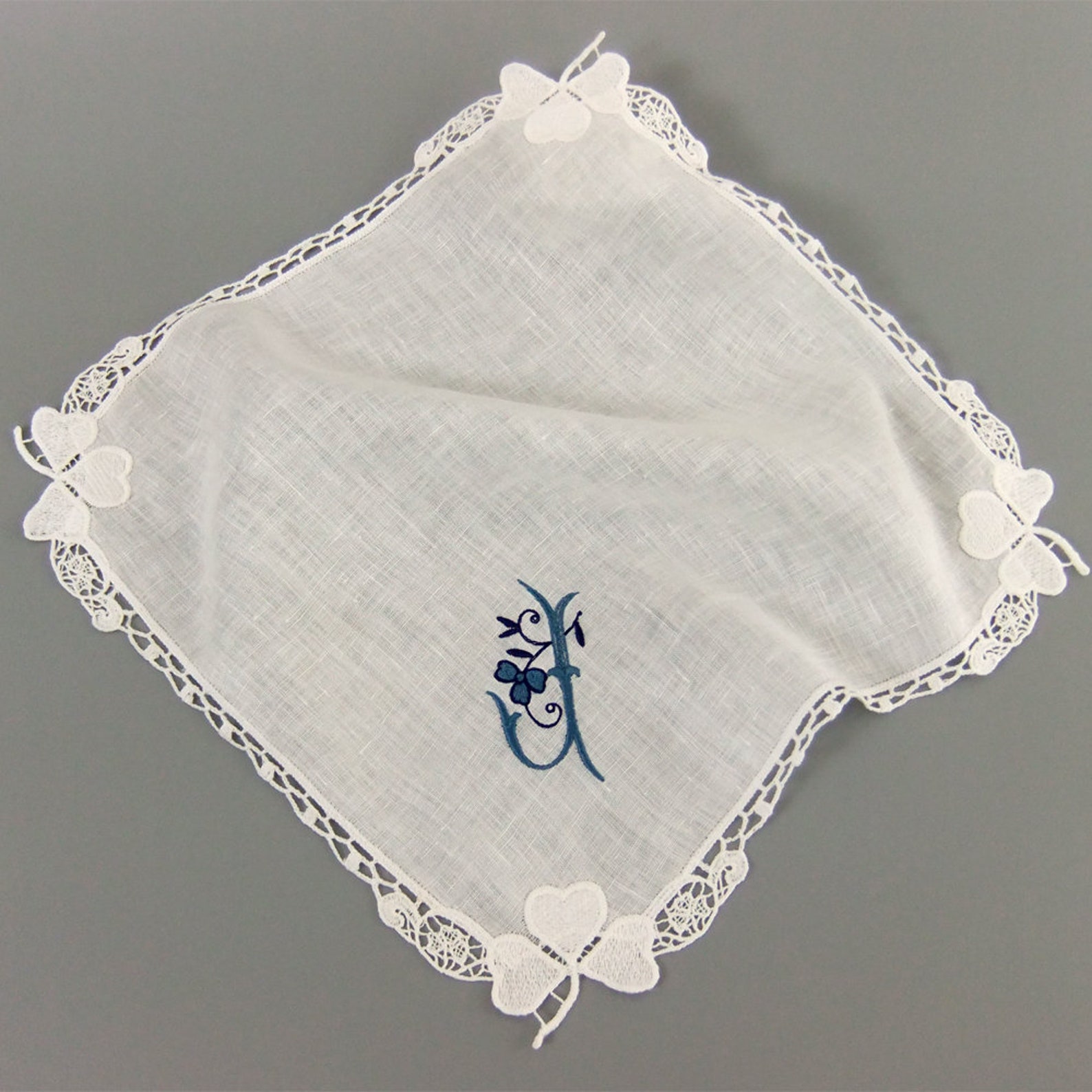 Linen Irish Wedding Handkerchiefs Personalized IVORY Handkerchief ...