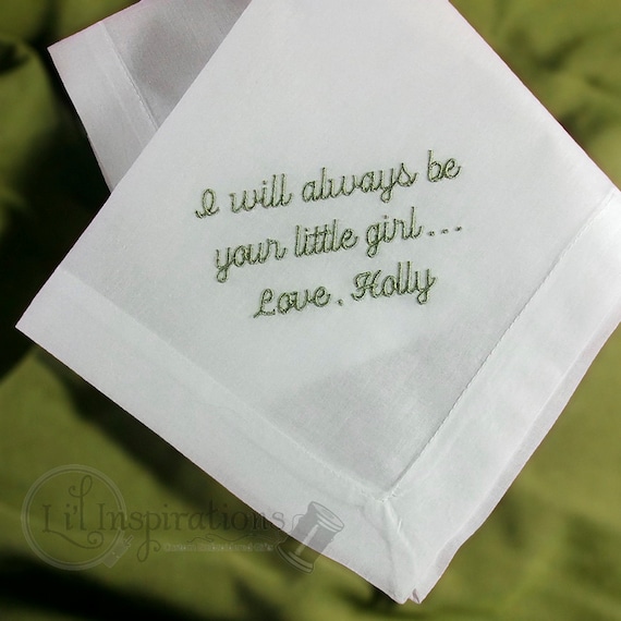 Mans Custom Handkerchiefs Embroidered Handkerchief for Dad. | Etsy