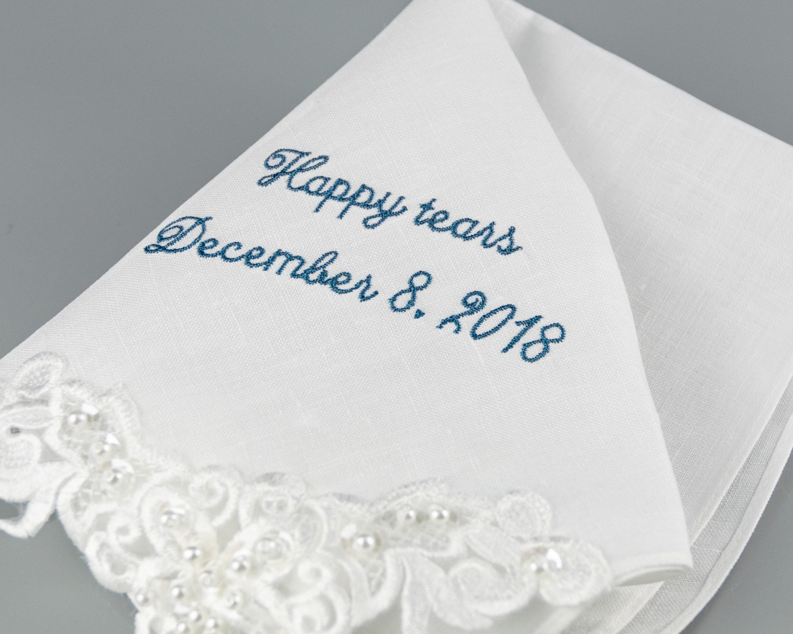 Personalized Wedding Handkerchief for Bridal Handkerchief | Etsy