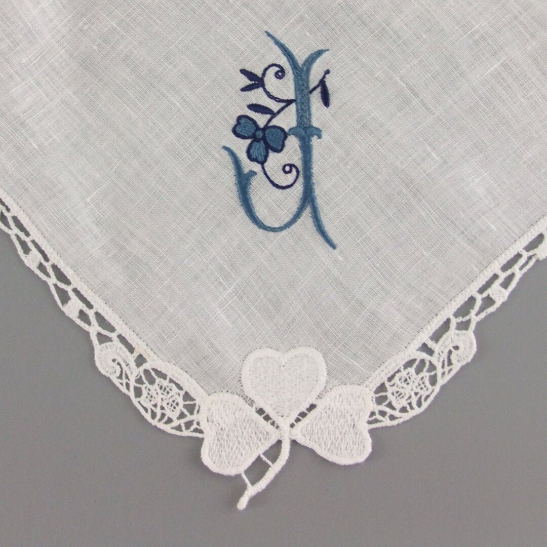 Linen Irish Wedding Handkerchiefs Personalized IVORY Handkerchief ...