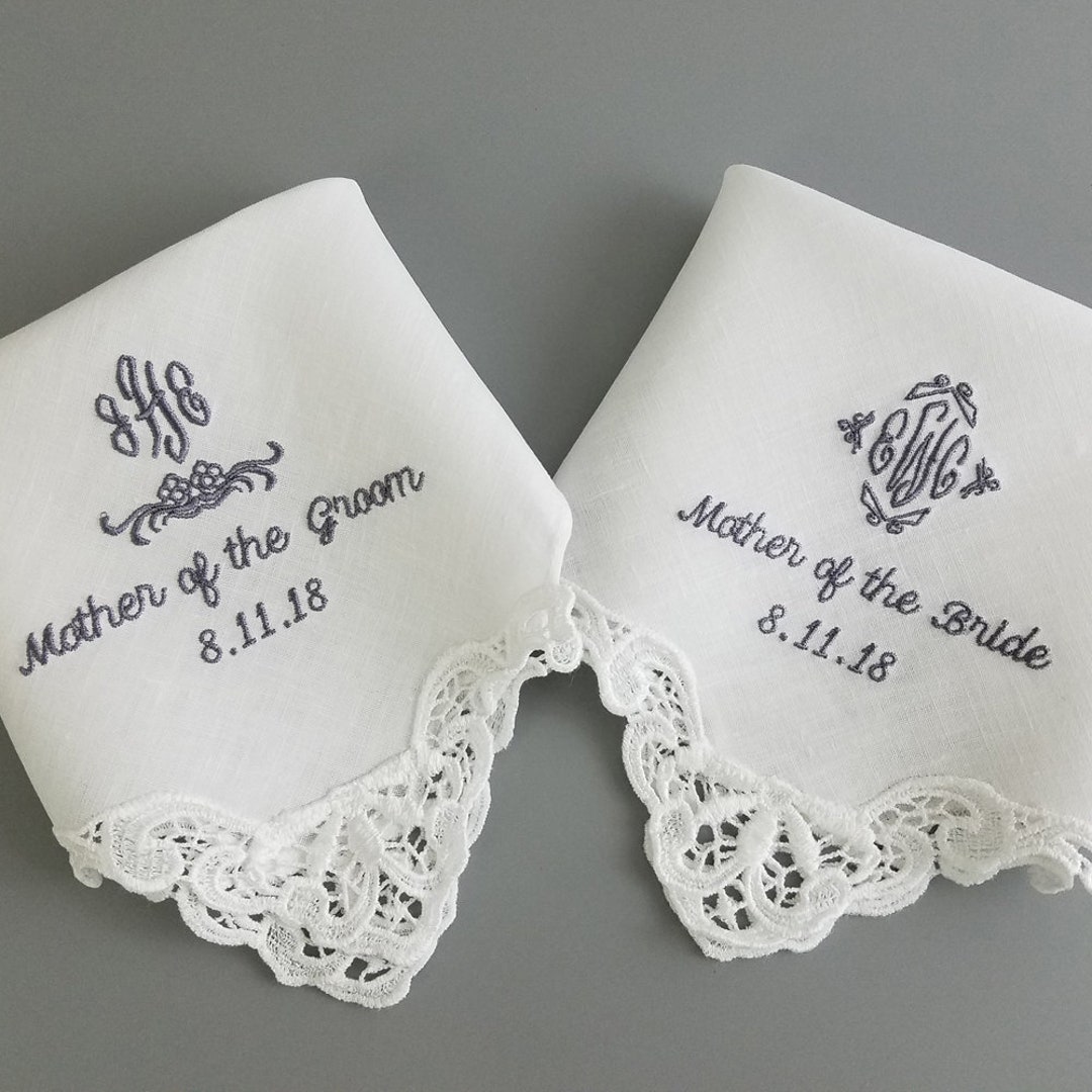 Personalized Wedding Handkerchief for Mother of the Bride Hankerchiefs ...