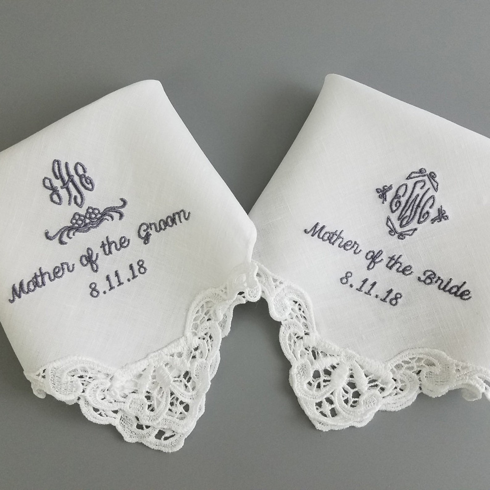 Wedding Handkerchief, Wedding Hankerchief Embroidered for Mother of ...